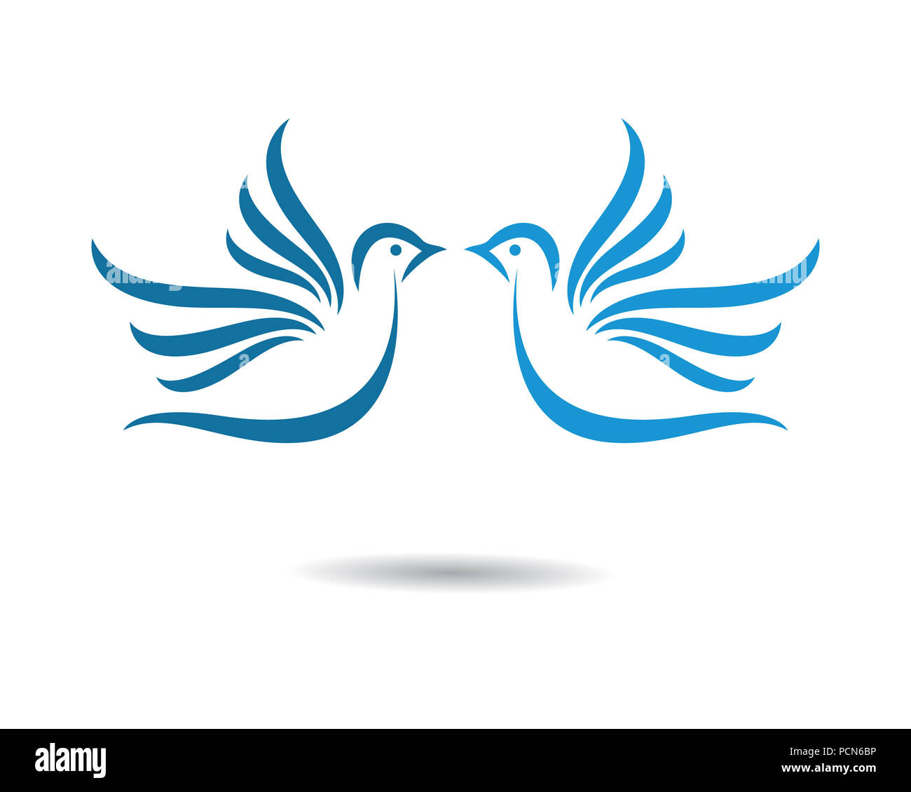 Logo Icône vecteur modèle colombe illustration design Photo Stock - Alamy