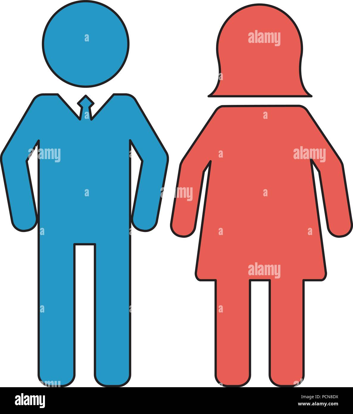 Pictogramme personnes homme et femme vector illustration Image ...