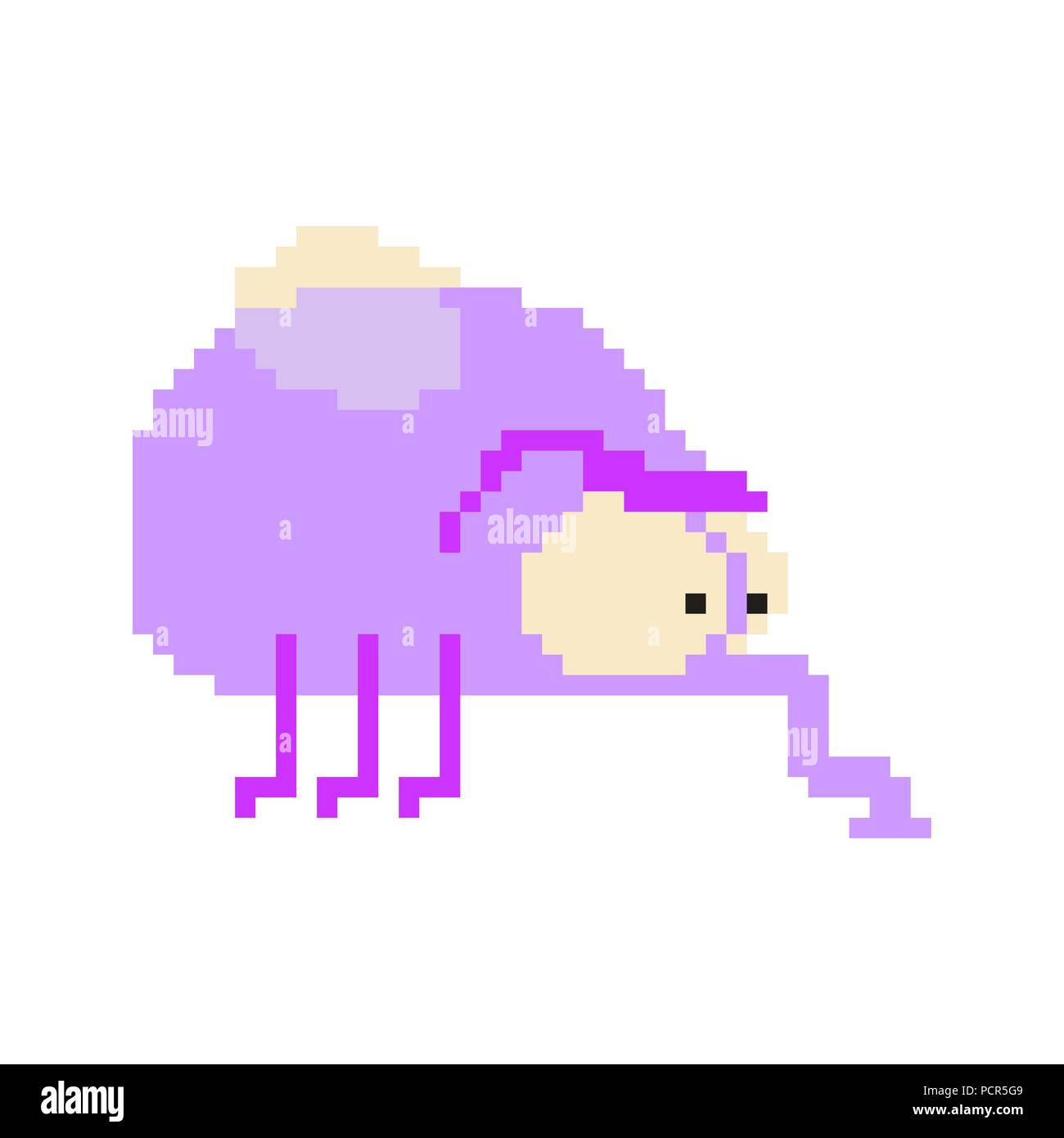 Fly bug pixel art. insecte volant 8 bits. Vector illustration Image ...