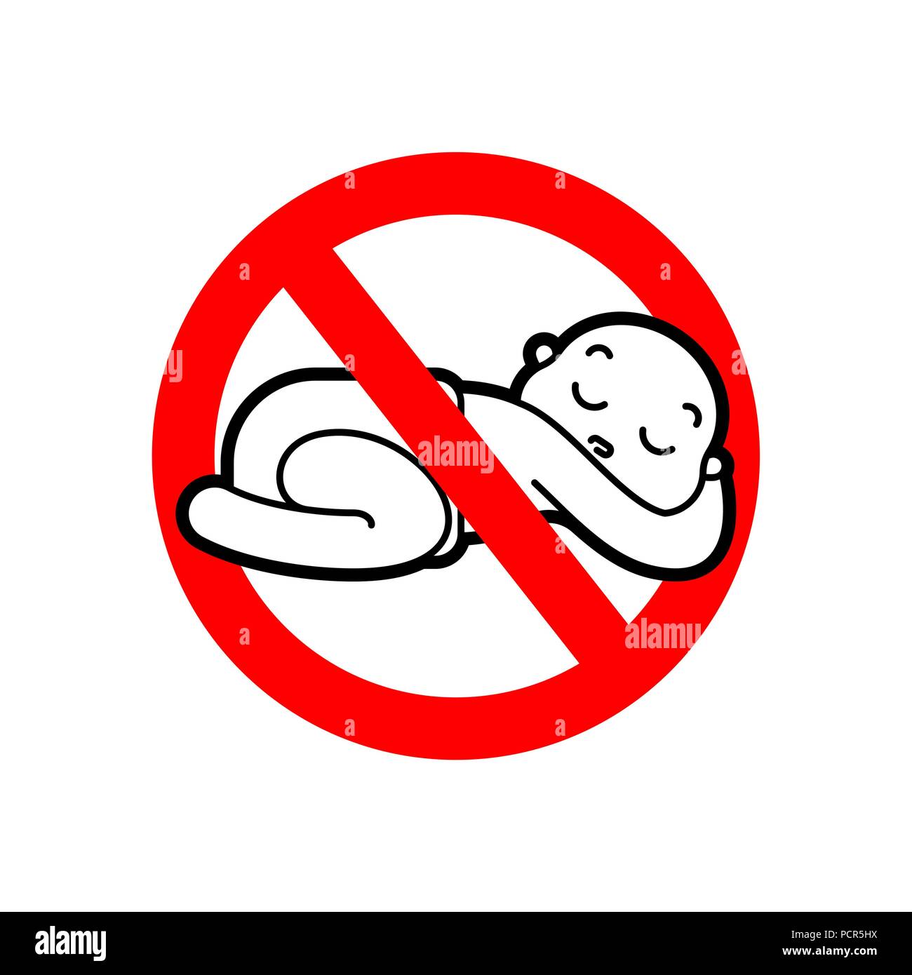 Arrêter kid. Bébé interdiction. enfants symbole. Panneau d'interdiction ...