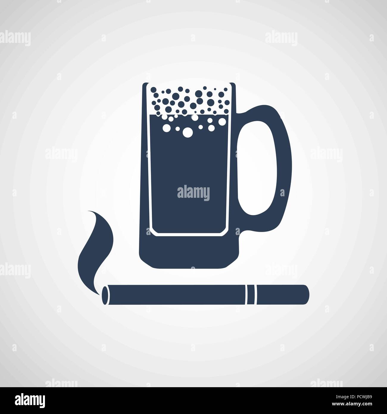L'alcool et le tabac l'icône logo vector illustration Image Vectorielle ...