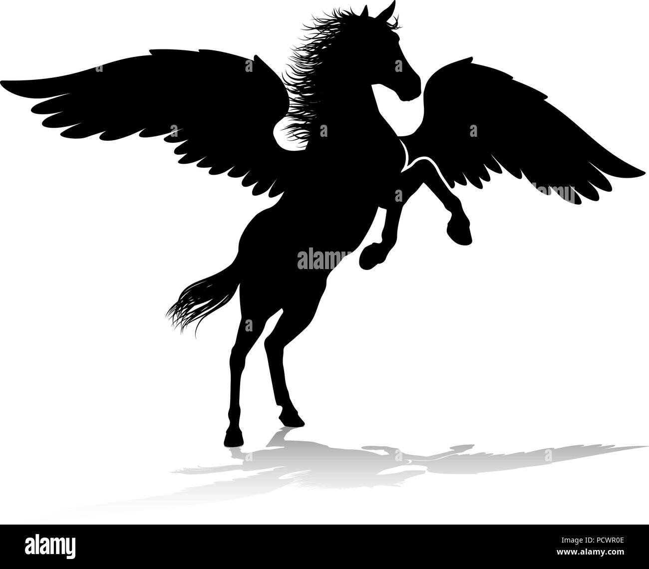 Silhouette cheval ailé Pégase mythologique Image Vectorielle Stock - Alamy Silhouette cheval ailé Pégase mythologique Image Vectorielle Stock - Alamy