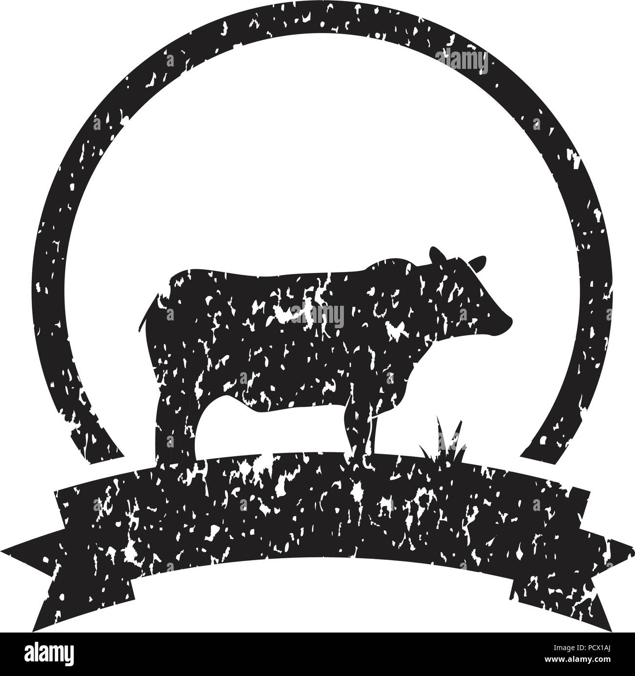 Illustration du modèle de conception de logo vache vector Image ...