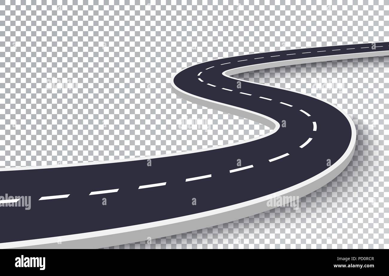 Route sinueuse Transparent isolés effet spécial. Emplacement route ...
