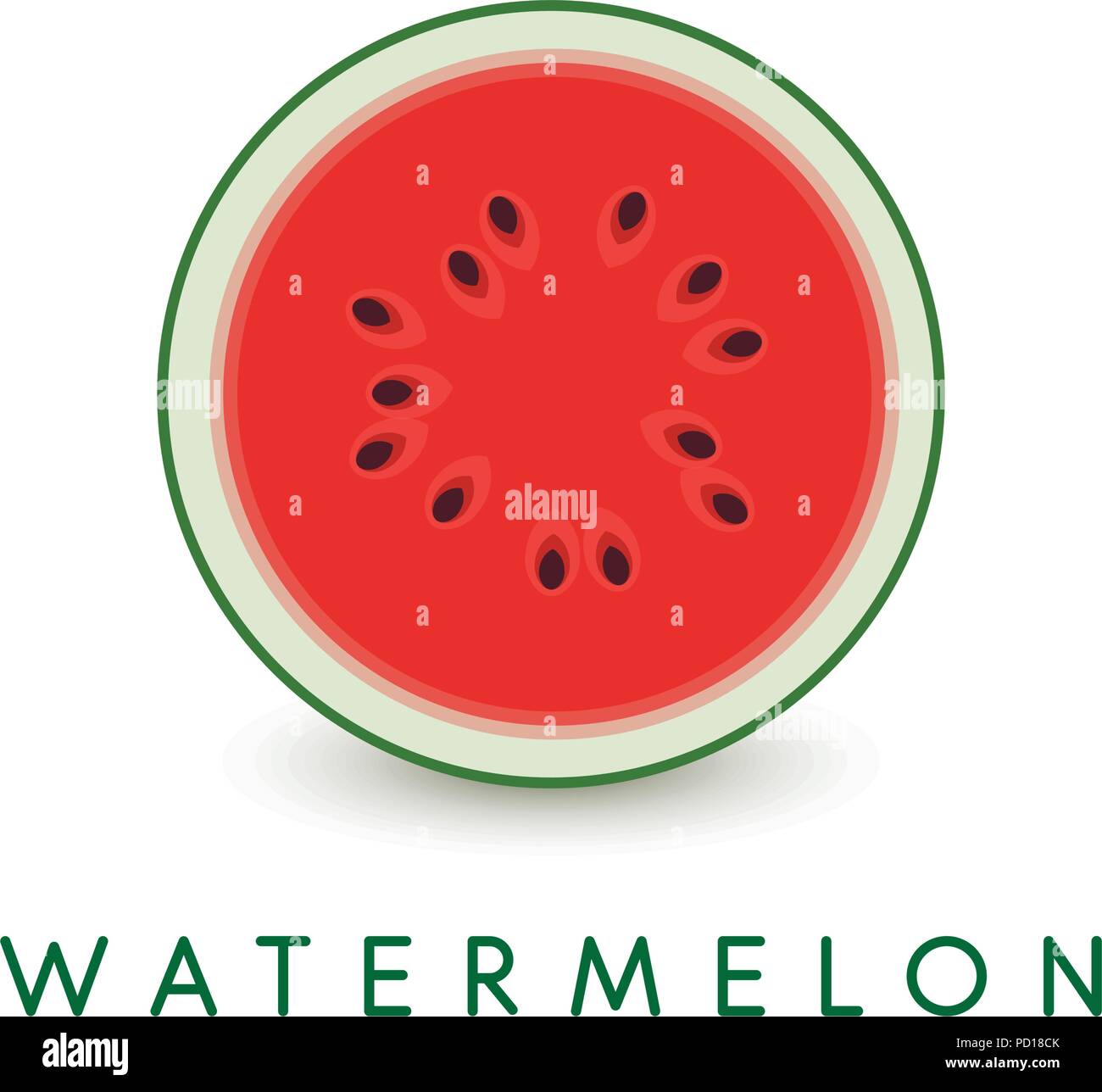 Icône vecteur pastèque. Des aliments sains. Vector illustration sur ...