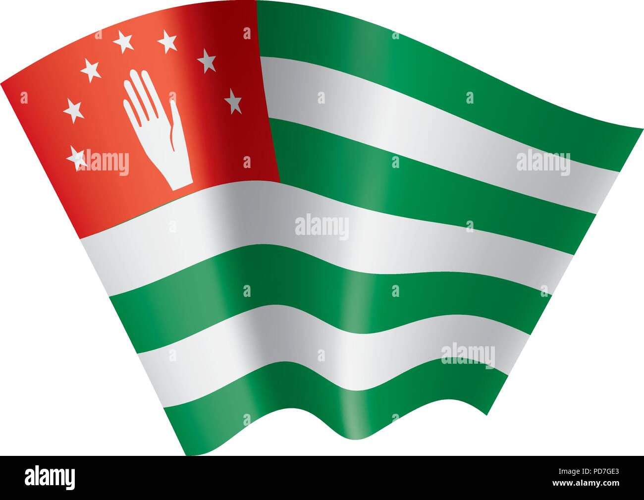 Drapeau abkhazie Banque d'images vectorielles - Alamy