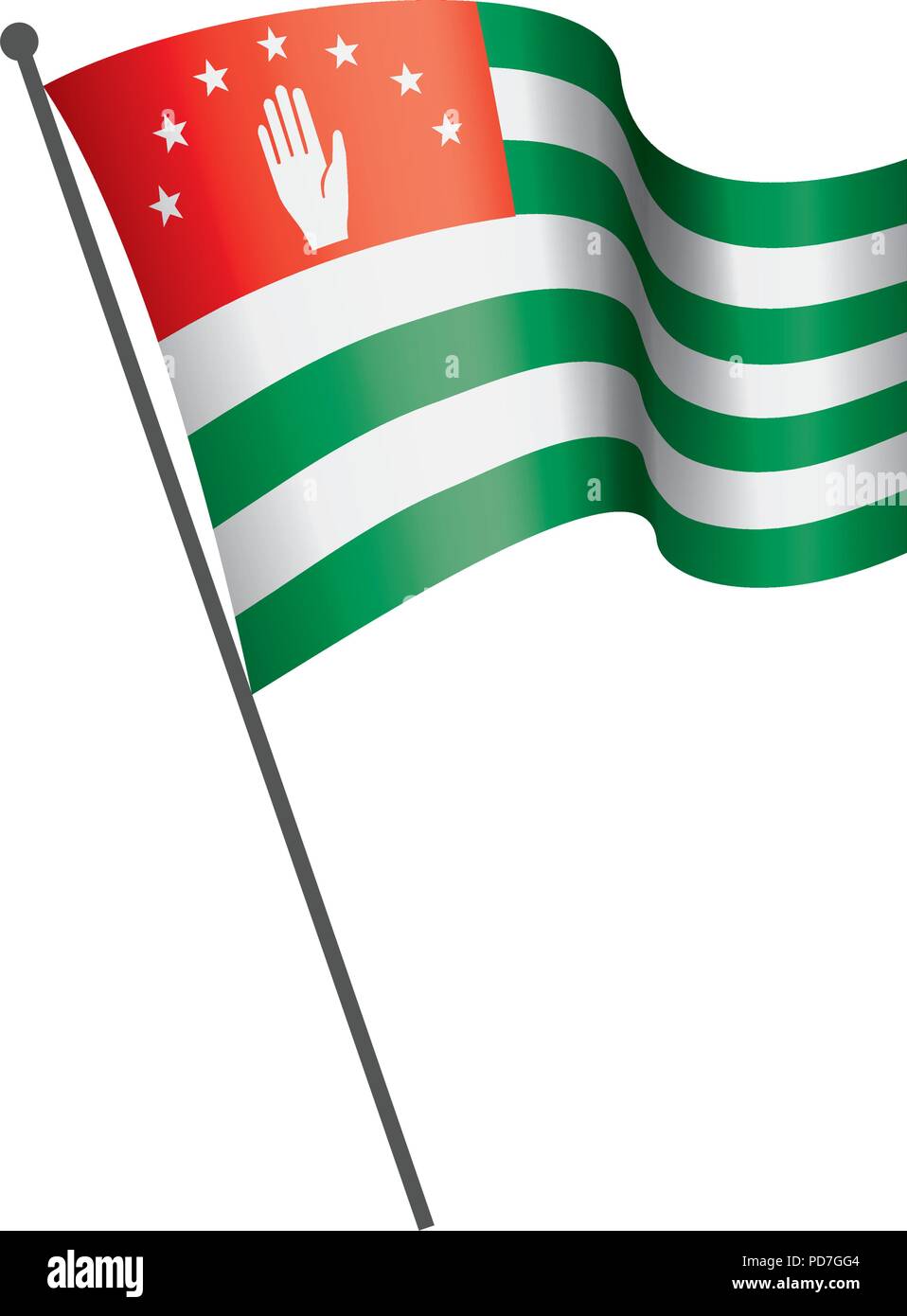 Drapeau abkhazie Banque d'images vectorielles - Alamy