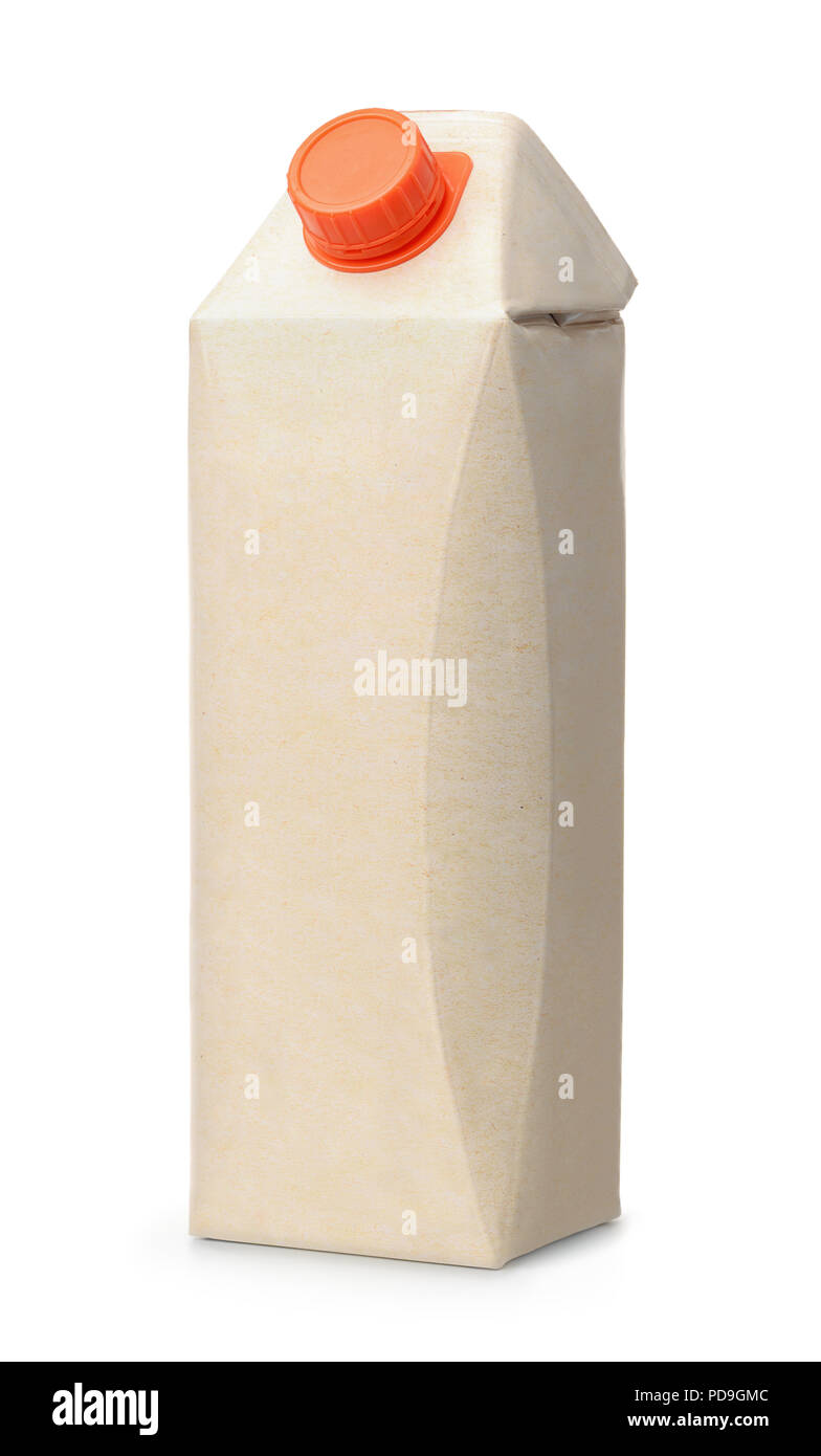 Boîte de jus vierge isolated on white Photo Stock - Alamy