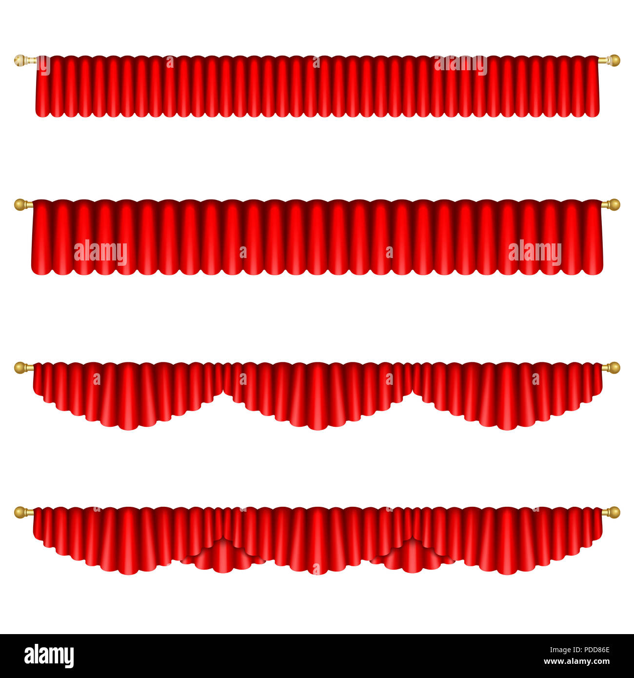 Rideaux rouges Banque de photographies et d’images à haute résolution ...