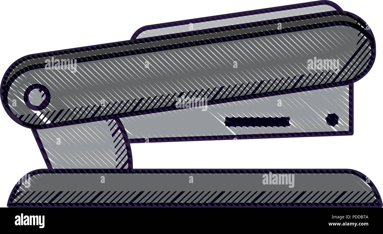 Icône de l'agrafeuse sur fond blanc, vector illustration Image ...