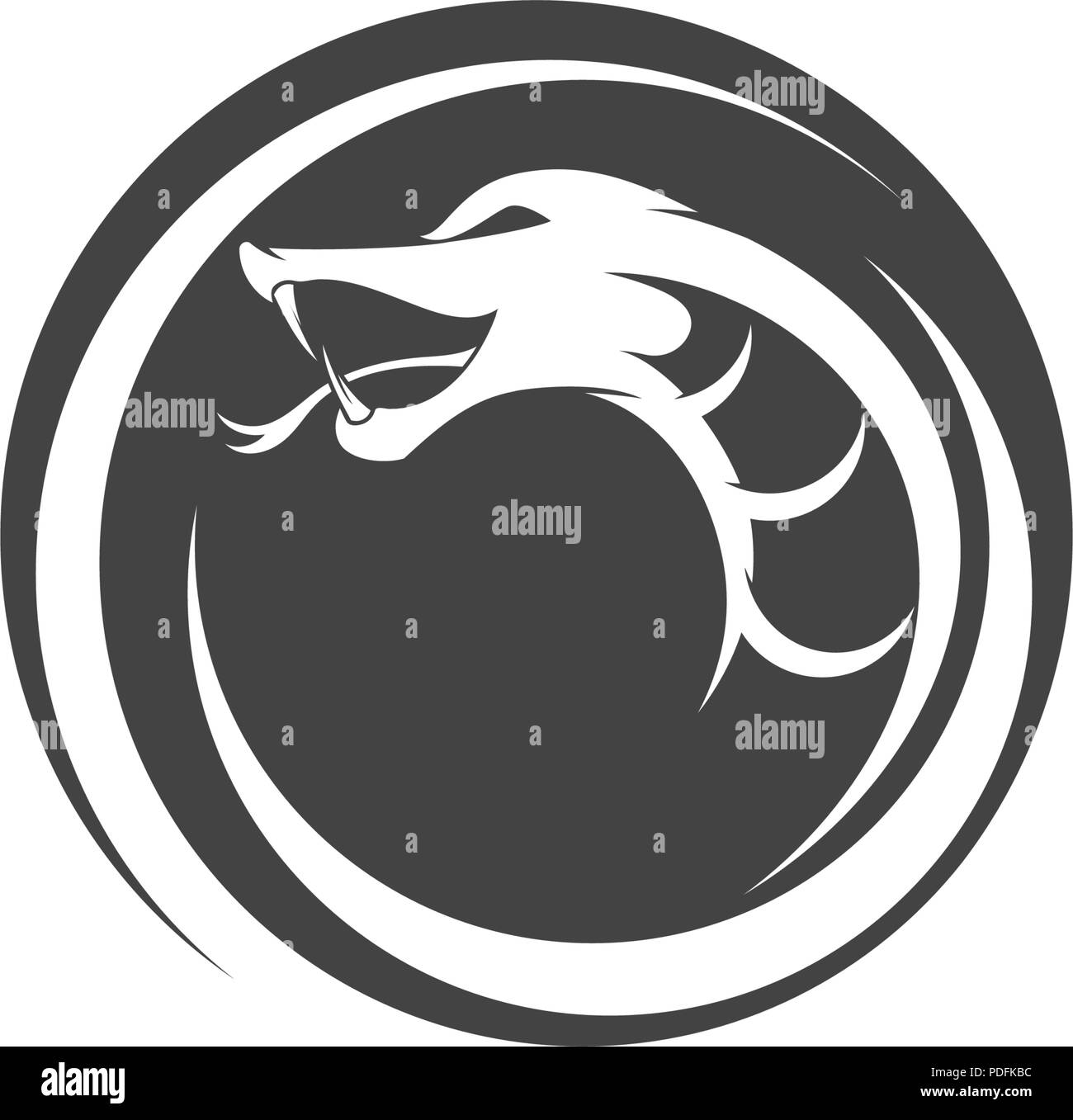 Serpent vector logo design simple élément. danger icône symbole serpent ...
