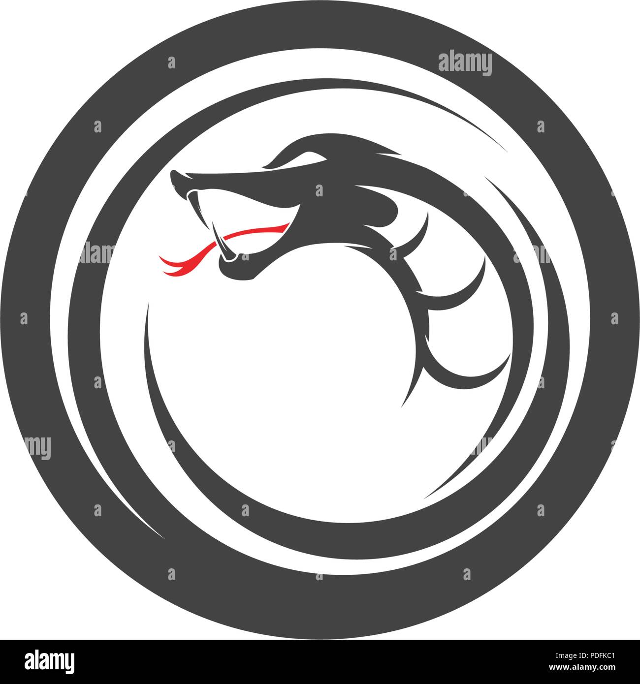 Serpent vector logo design simple élément. danger icône symbole serpent ...