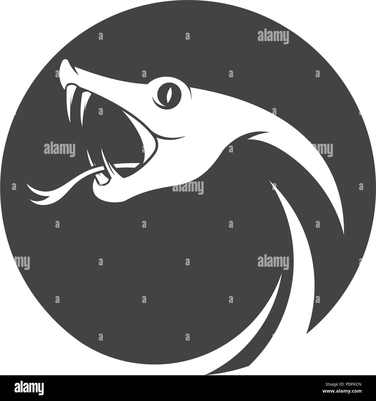 Serpent vector logo design simple élément. danger icône symbole serpent ...