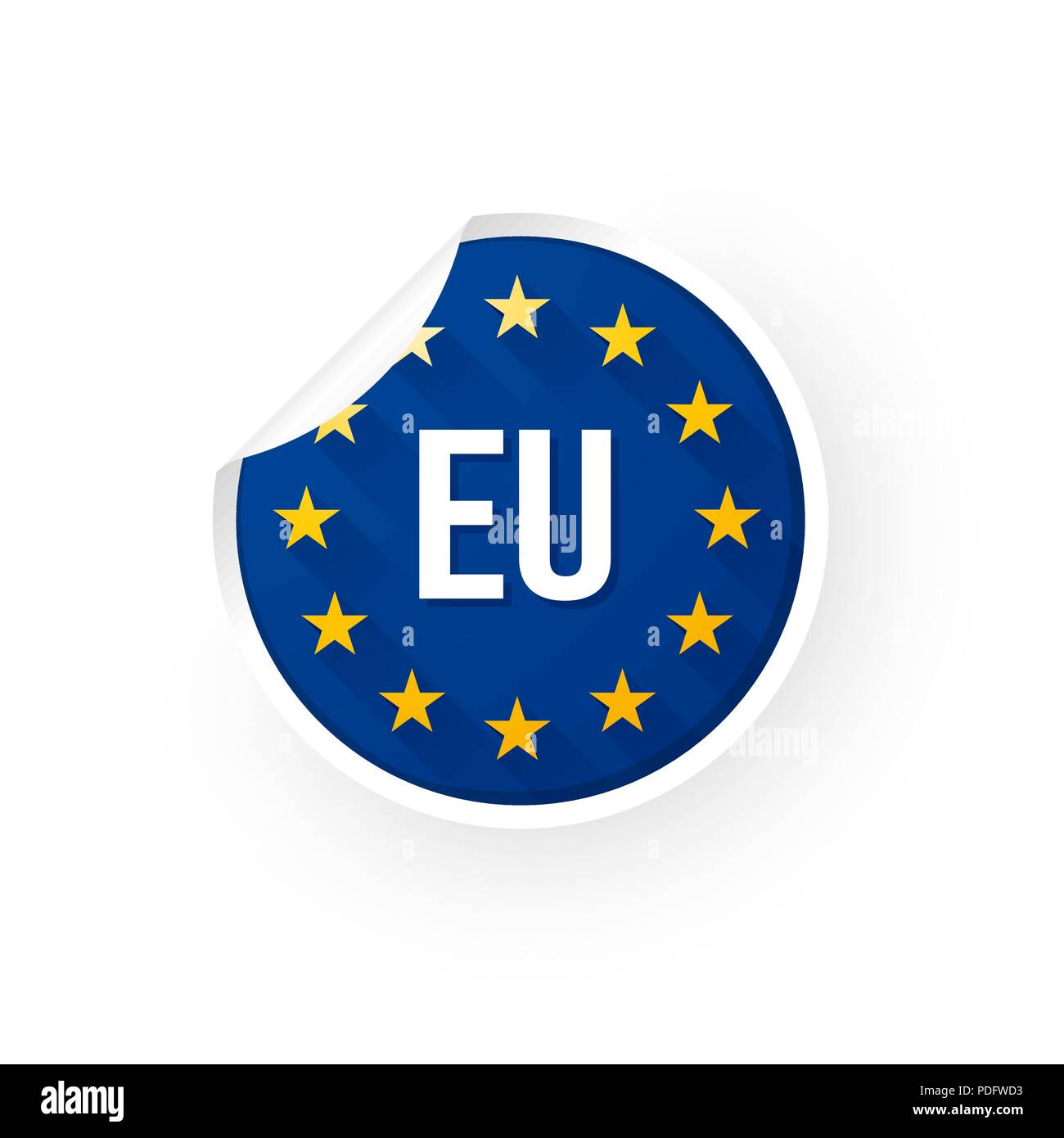 Pictogramme autocollant de l'Union européenne Image Vectorielle Stock ...