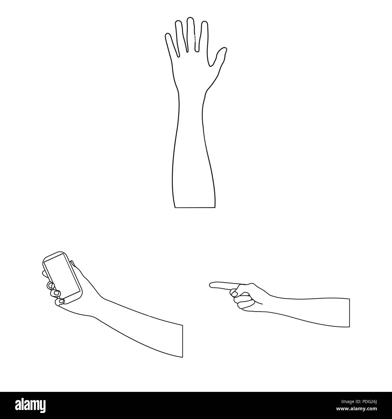 Les gestes et leur signification des icônes Aperçu de l'ensemble de ...