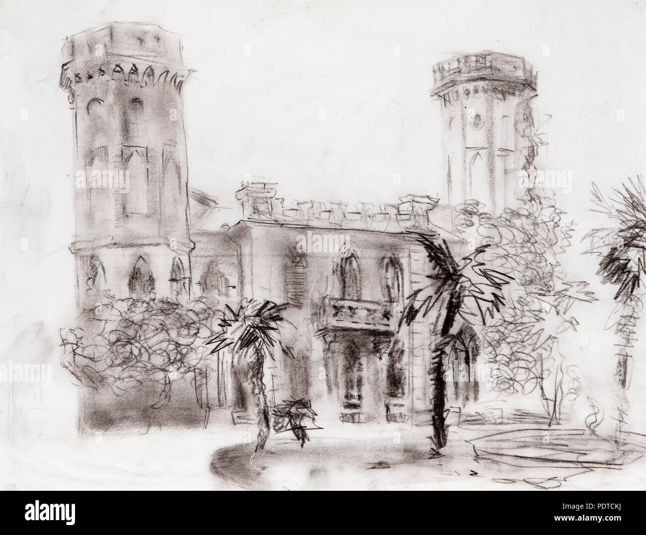 Architecture, dessin au crayon, croquis Photo Stock - Alamy