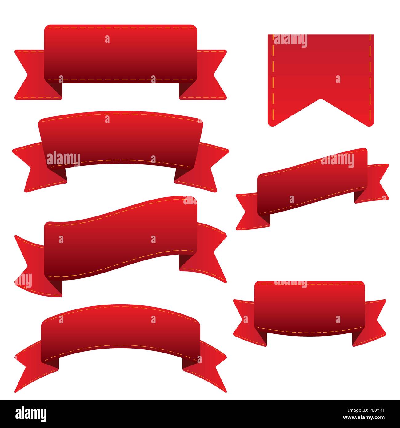 Symbole du ruban rouge Banque d'images vectorielles - Alamy