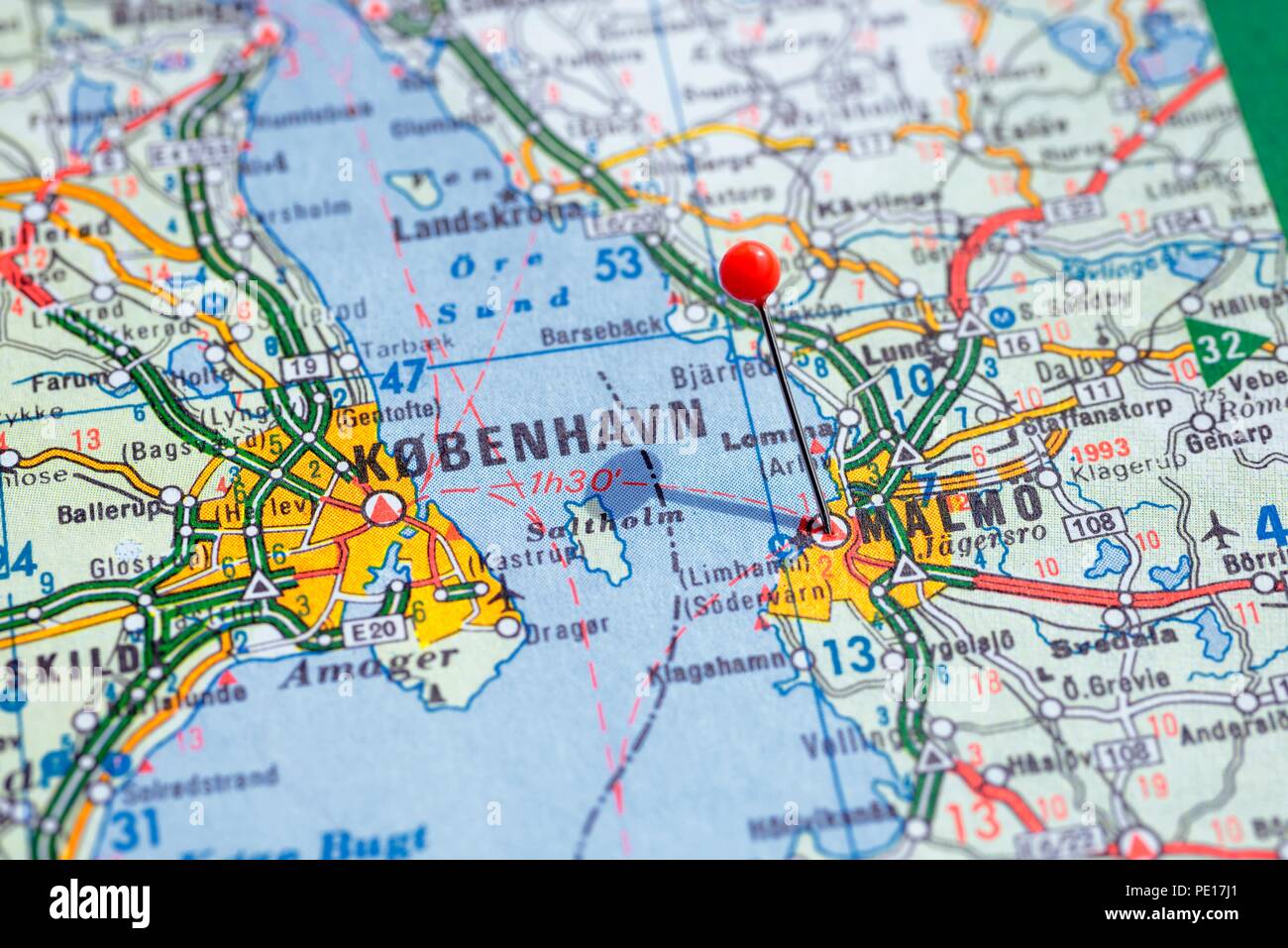 Malmö map Banque de photographies et d’images à haute résolution - Alamy