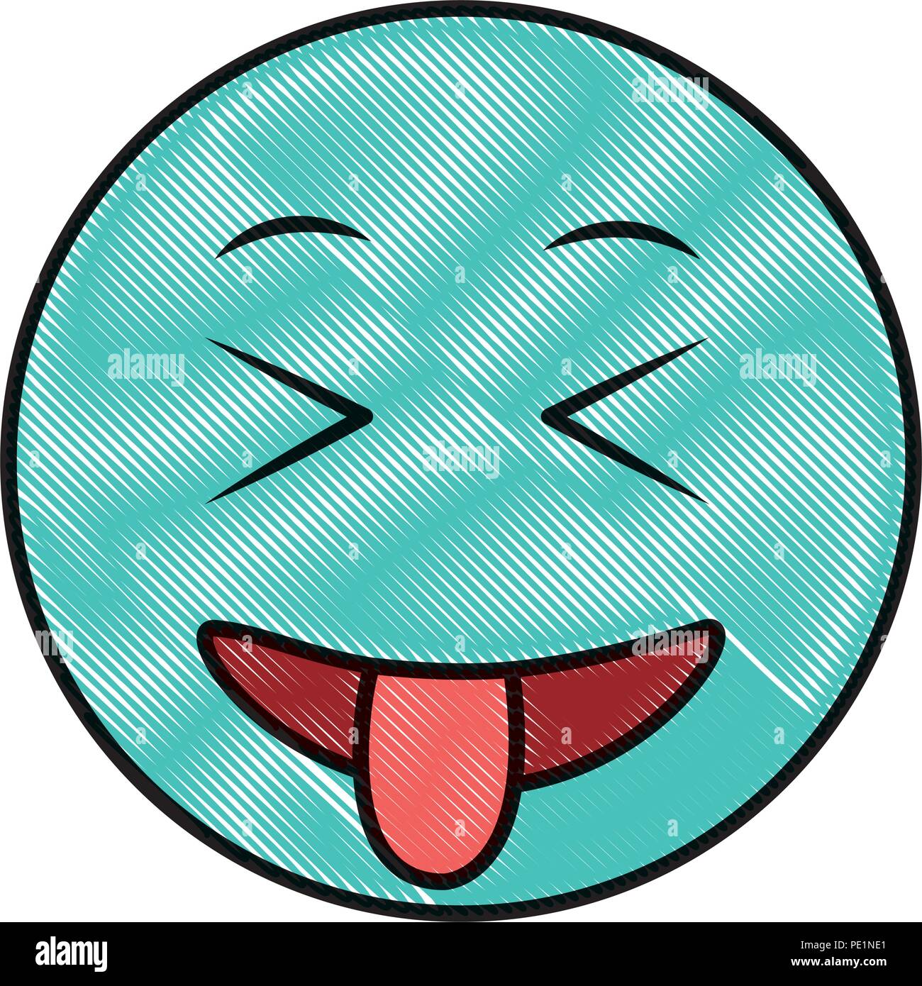 Cartoon Emoji Emoticon Smiley Face Banque d'images vectorielles - Alamy