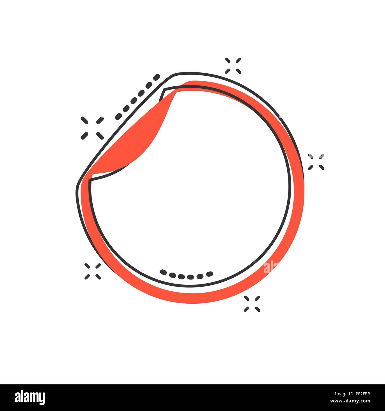 Vector cartoon sticker icône dans le style comique. Étiquette ...