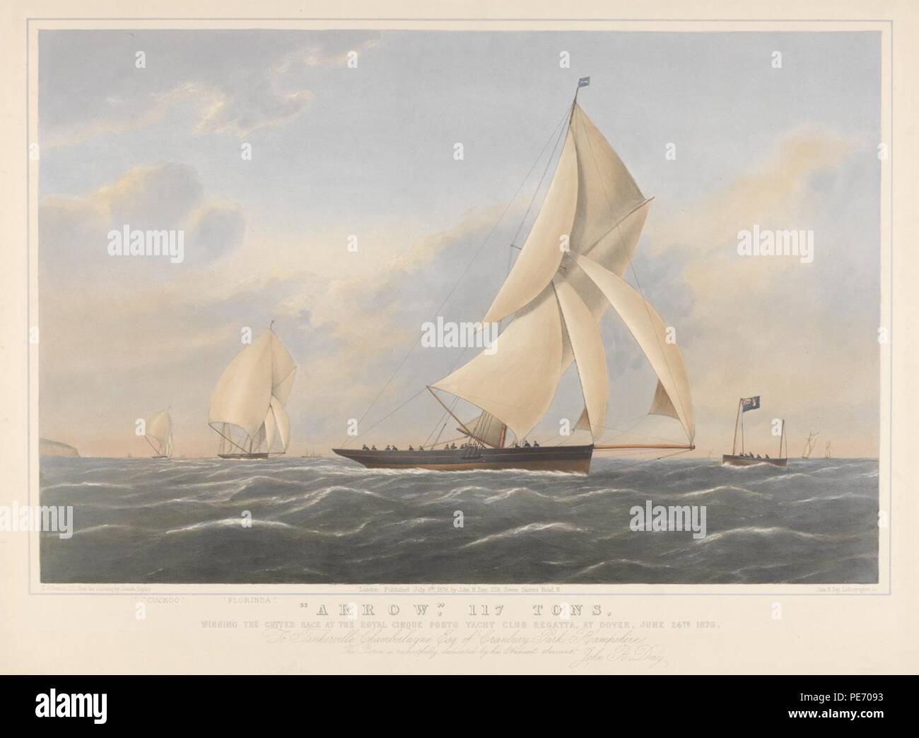 117 tonnes de flèche, remportant la course de coupe au Royal Cinque ...