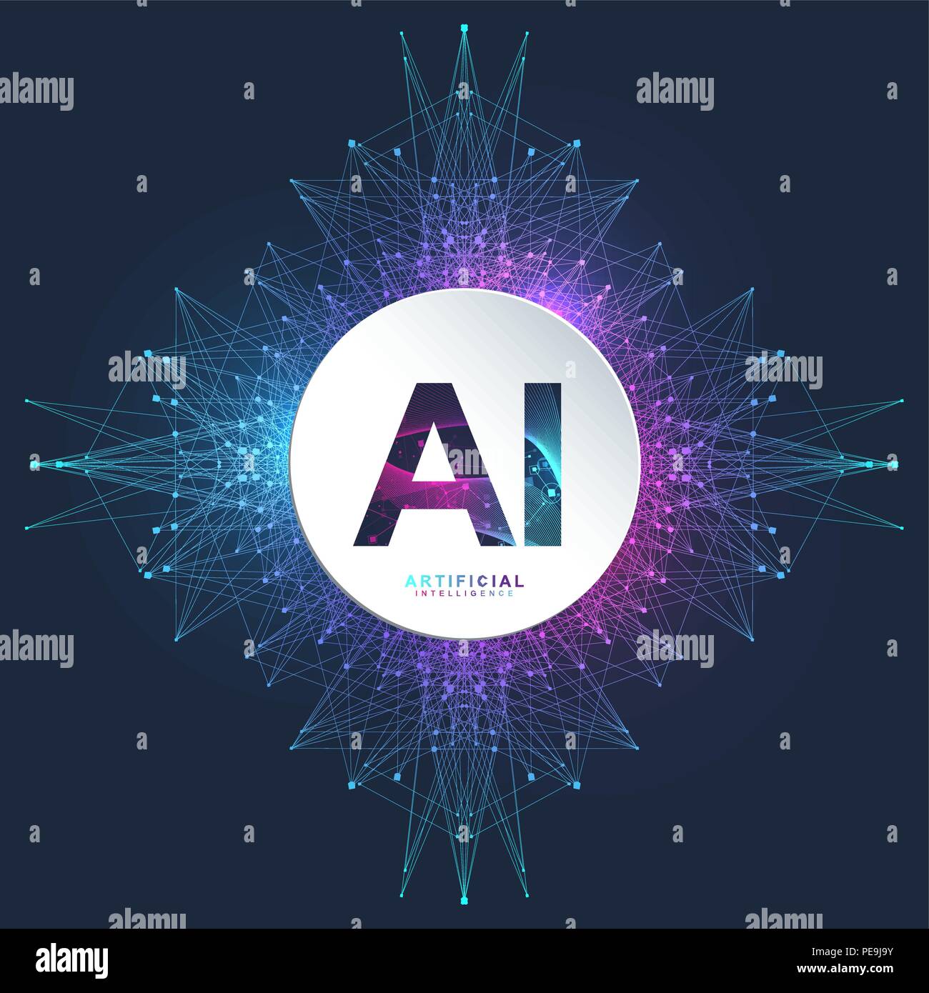 Logo de l'intelligence artificielle. L'intelligence artificielle et l ...