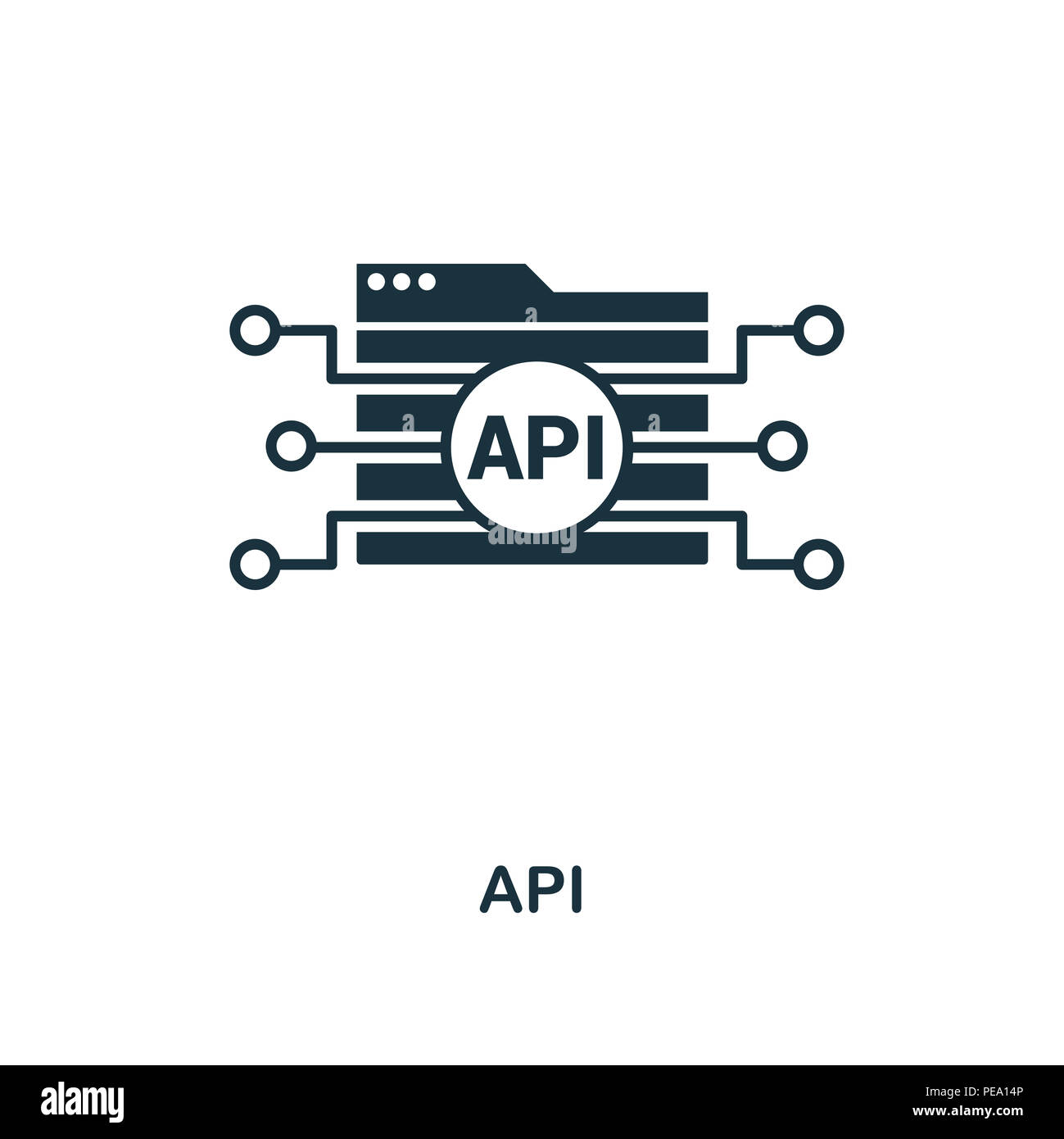 L'icône de création de l'API. Élément simple illustration. Concept de ...