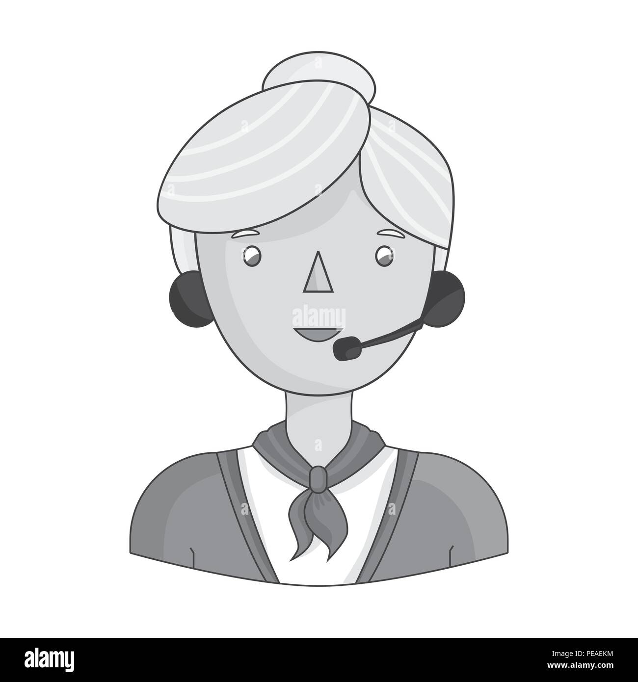 L'opérateur de centre d'appel icône dans le style monochrome isolé sur ...