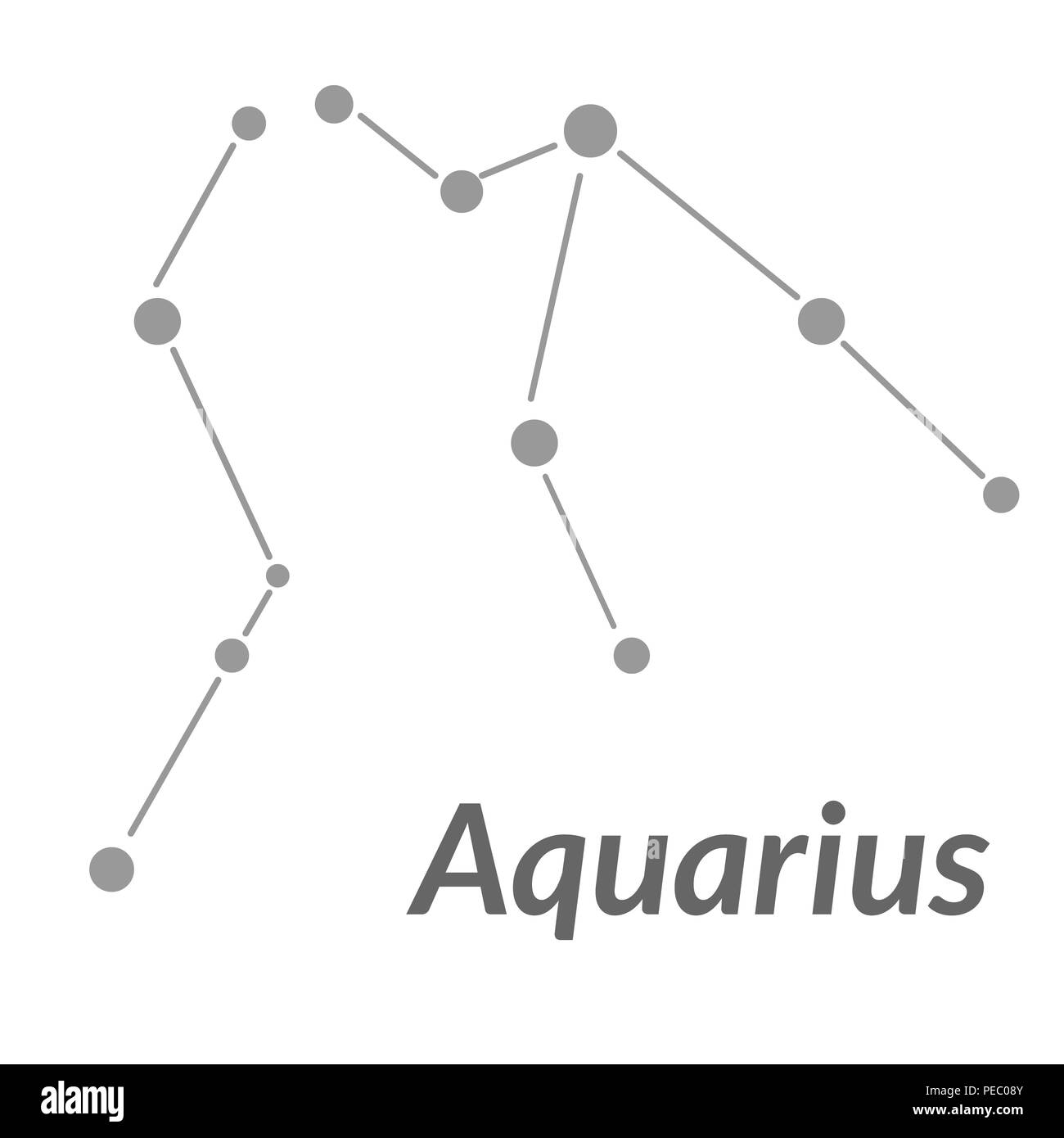 Constellation du verseau Banque d'images noir et blanc - Alamy