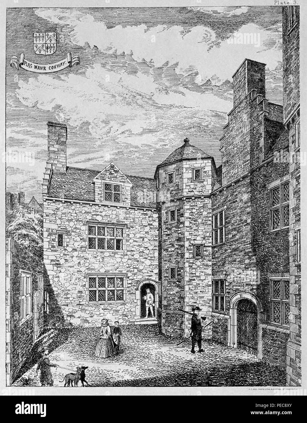 Plas mawr Banque d'images noir et blanc - Alamy