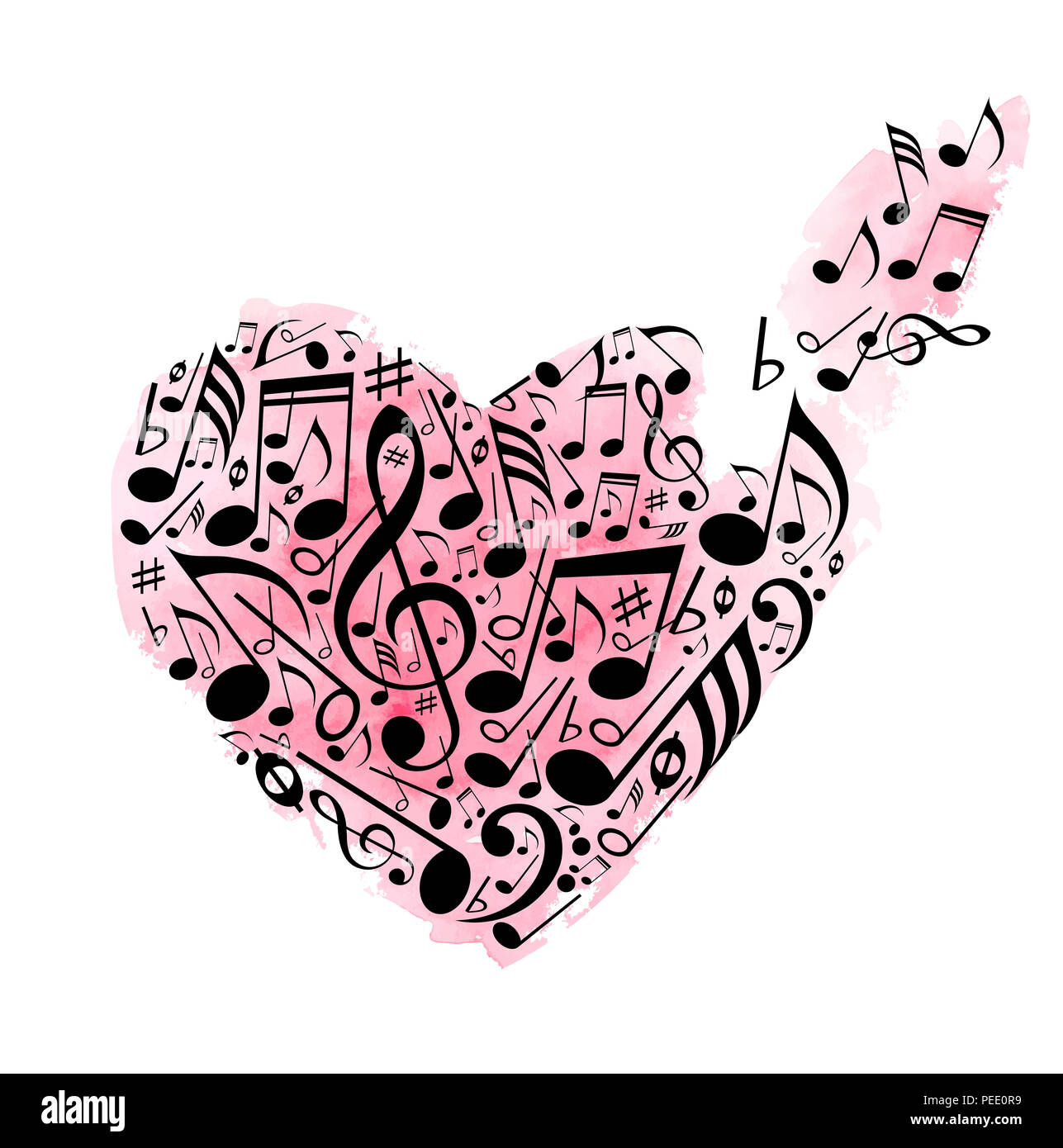 Notes De Musique En Forme De Coeur