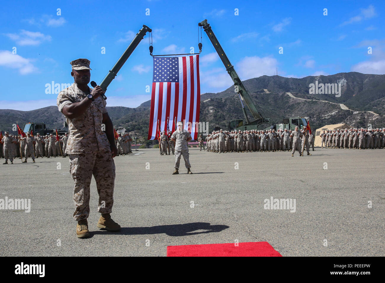 Le Colonel Anthony Henderson, le commandant de la 13e unité ...