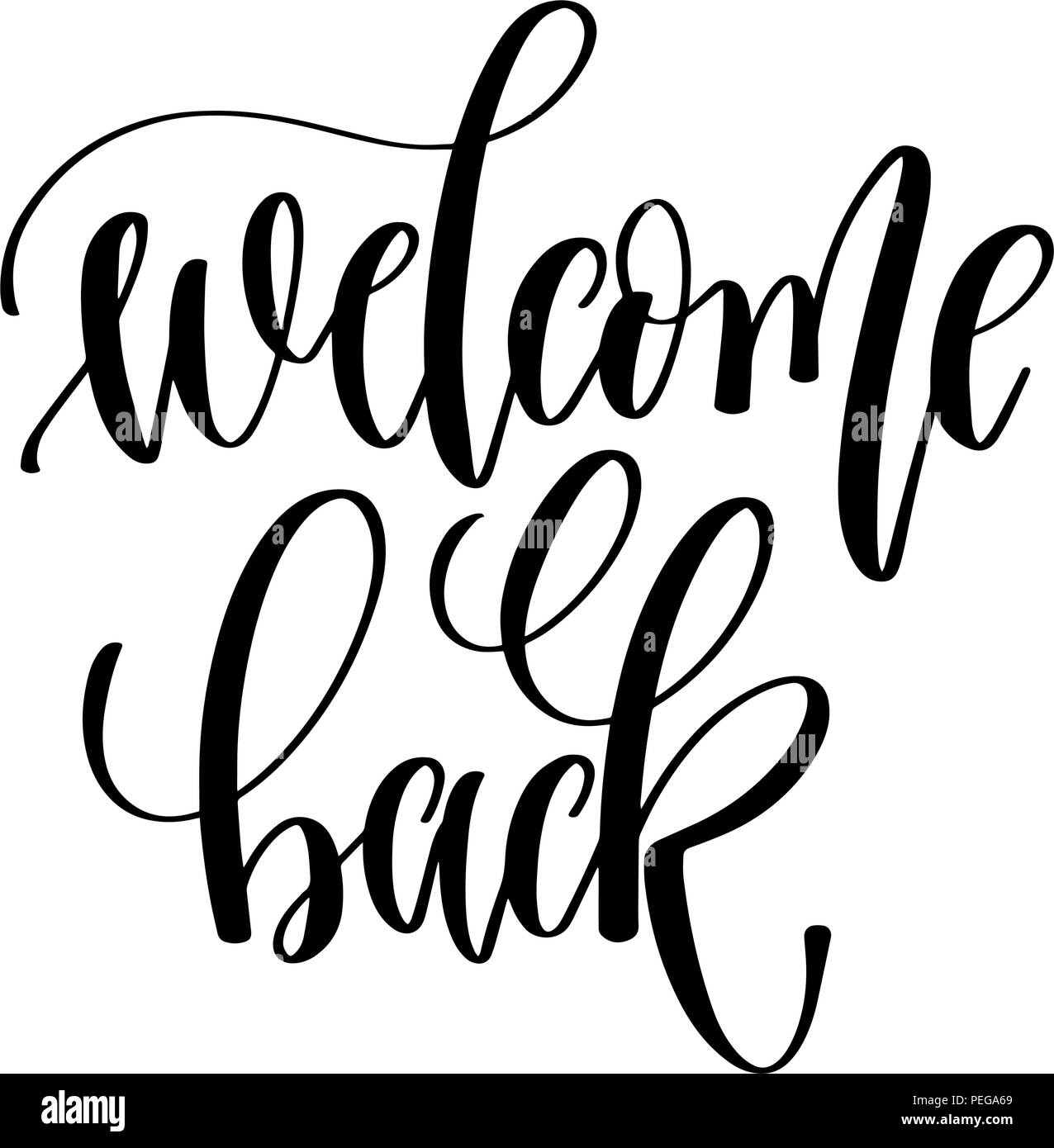 Bon retour Banque d'images vectorielles - Alamy