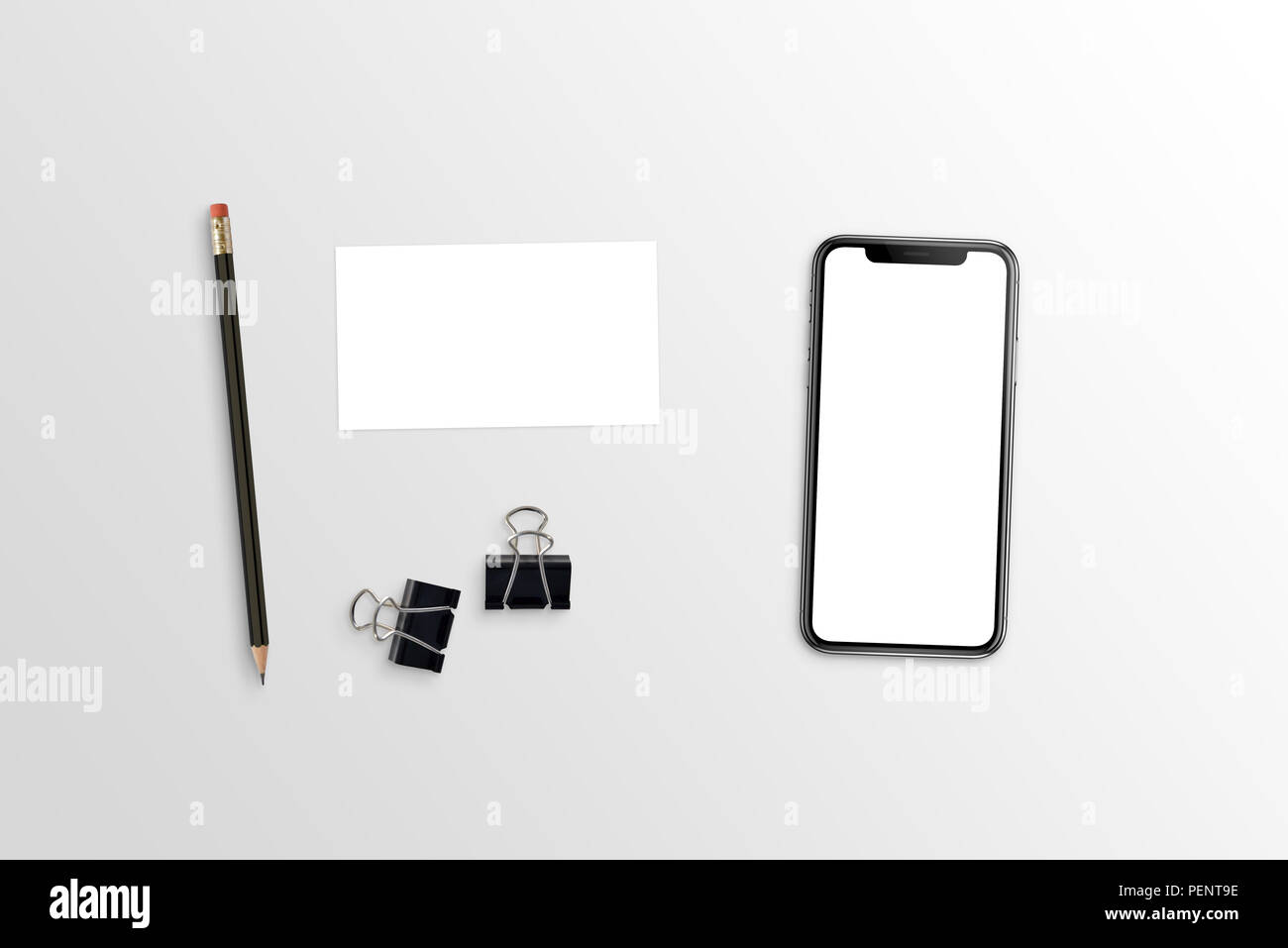 Smart phone moderne avec bords arrondis et carte de visite immersive ...