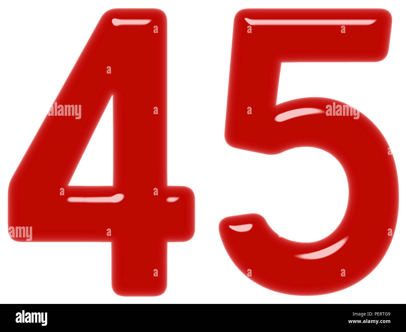 Chiffre 45, quarante cinq, isolé sur fond blanc, 3D render Photo Stock ... Chiffre 45, quarante cinq, isolé sur fond blanc, 3D render Photo Stock ...