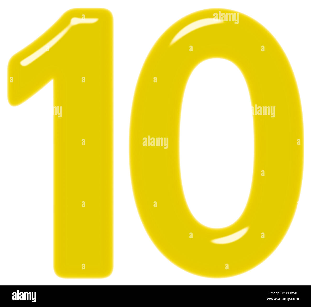 10 Chiffre 10 Isol Sur Fond Blanc 3D Render Photo Stock Alamy