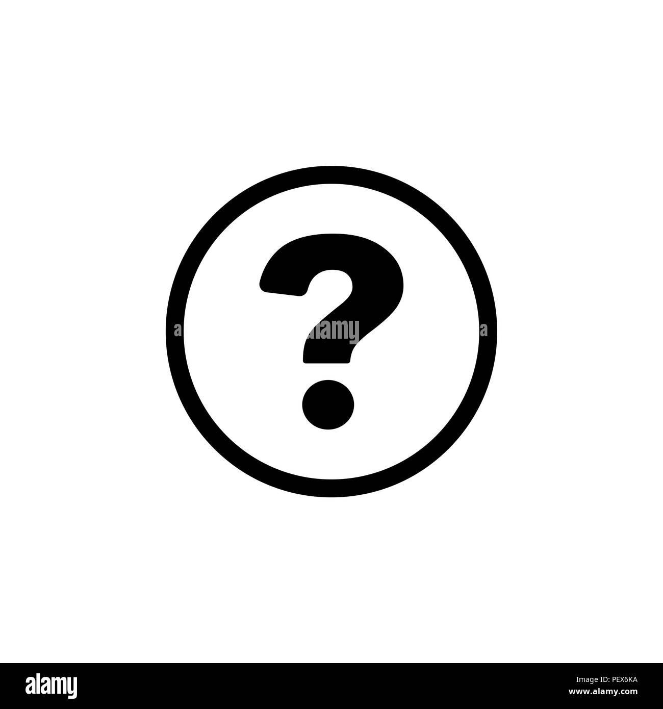 Le pictogramme de point d'interrogation. vector illustration noir sur ...