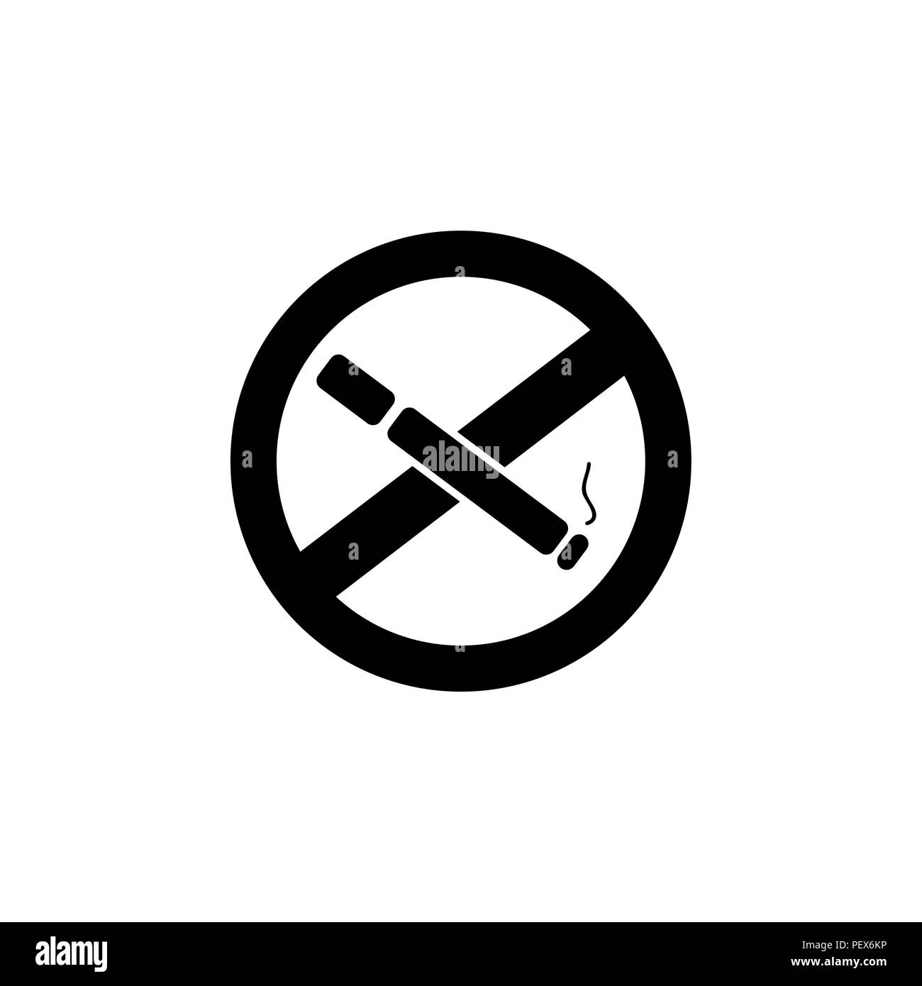Logo interdiction de fumer Banque d'images noir et blanc - Alamy