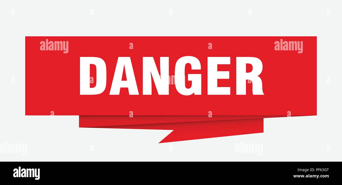 Le signe de danger danger origami papier. bulle. danger danger. tag ...