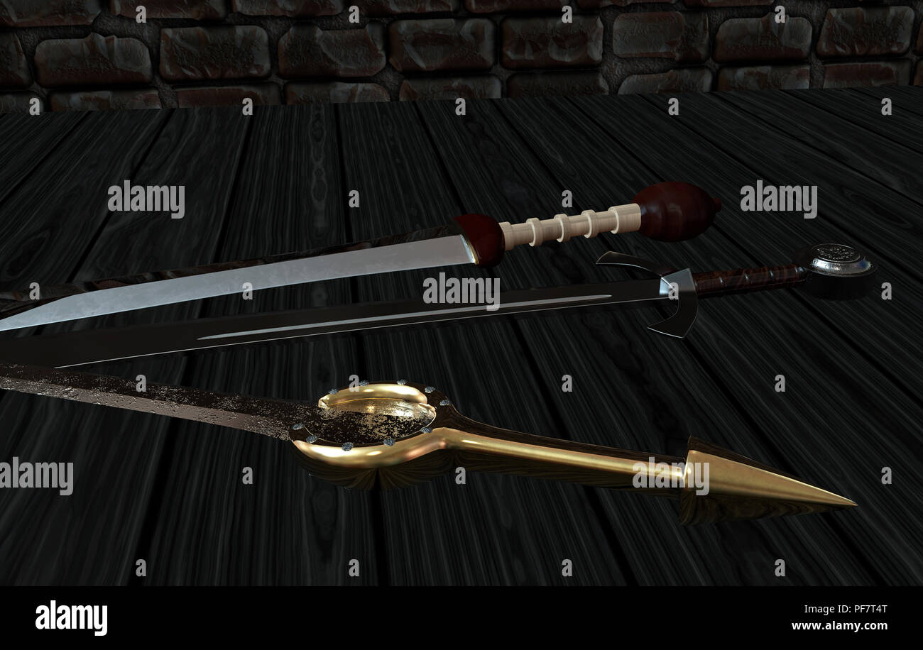 Armes médiévales Banque de photographies et d’images à haute résolution ...
