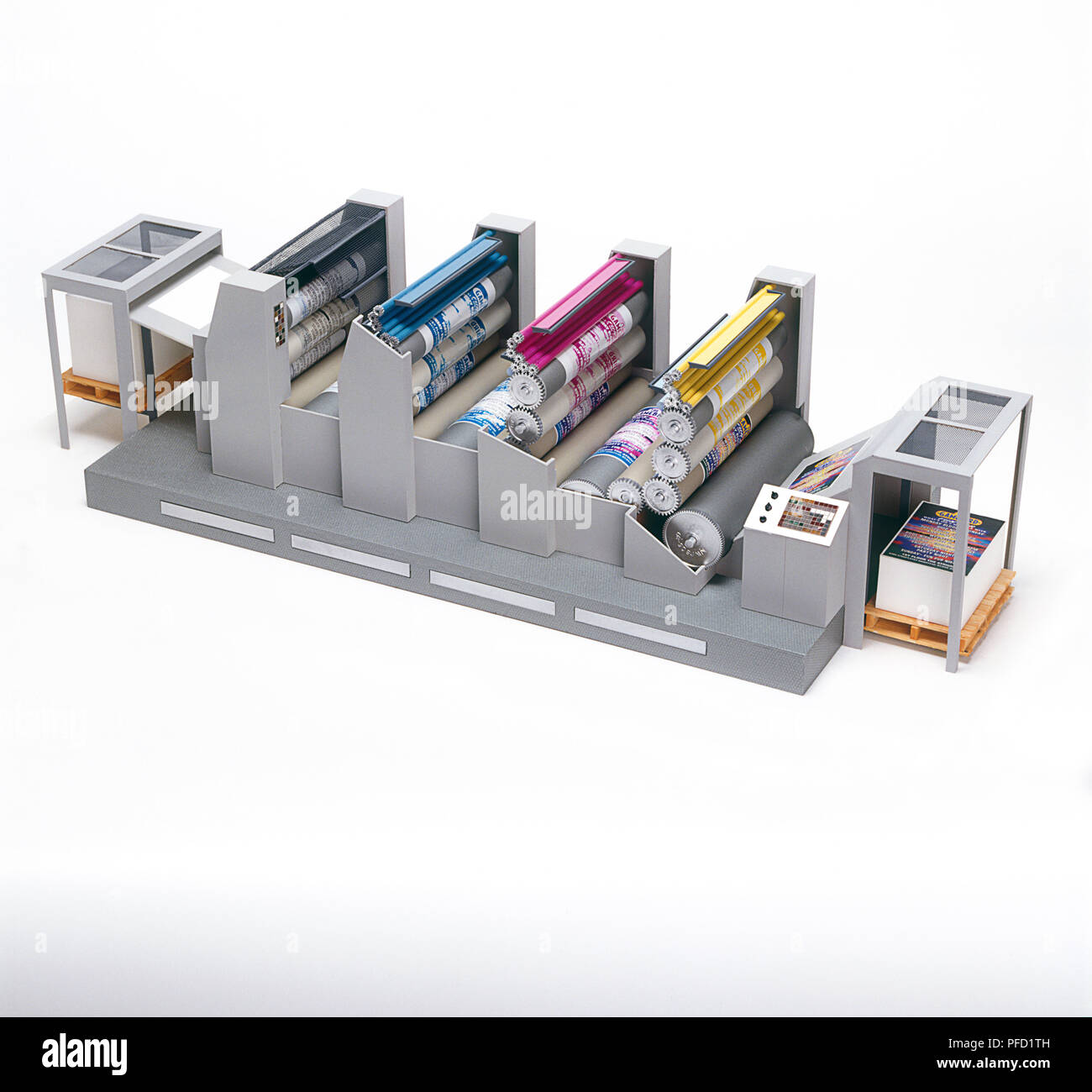 Modèle d'une presse à imprimer Photo Stock - Alamy