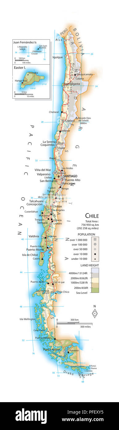 Mapa de chile Banque de photographies et d’images à haute résolution ...
