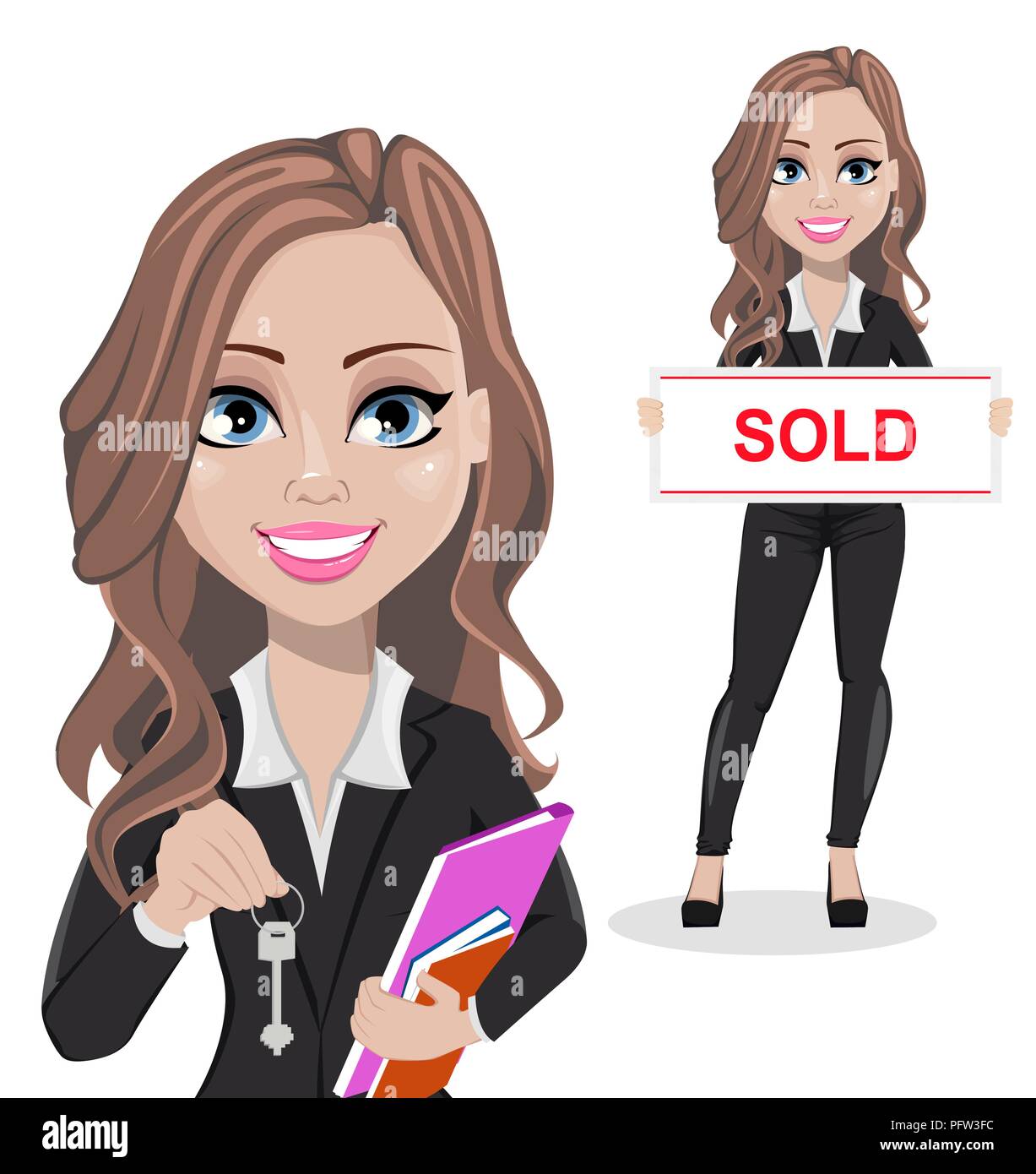Femme vendue Banque d'images vectorielles - Alamy