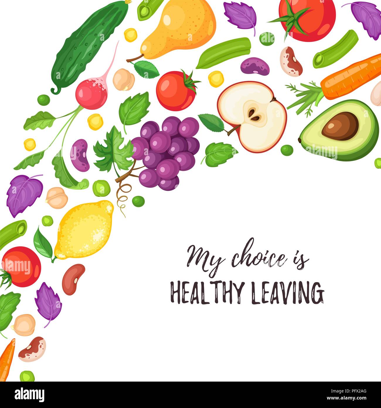 Affiche de la saine alimentation Banque de photographies et d’images à ...