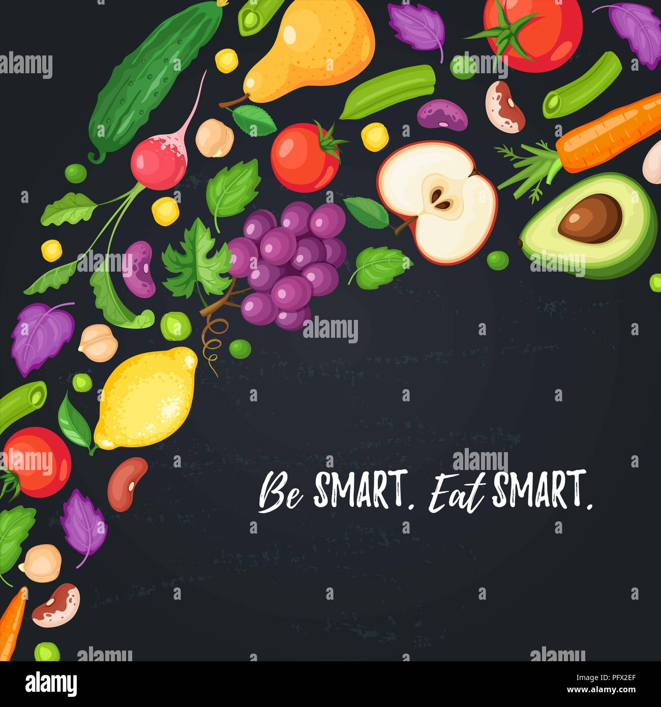 Affiche de la saine alimentation Banque de photographies et d’images à ...