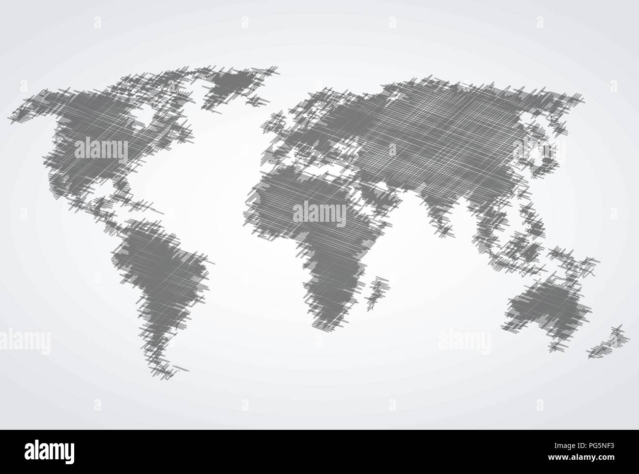 Carte du monde, ligne vectorielle Illustrator Image Vectorielle Stock ...