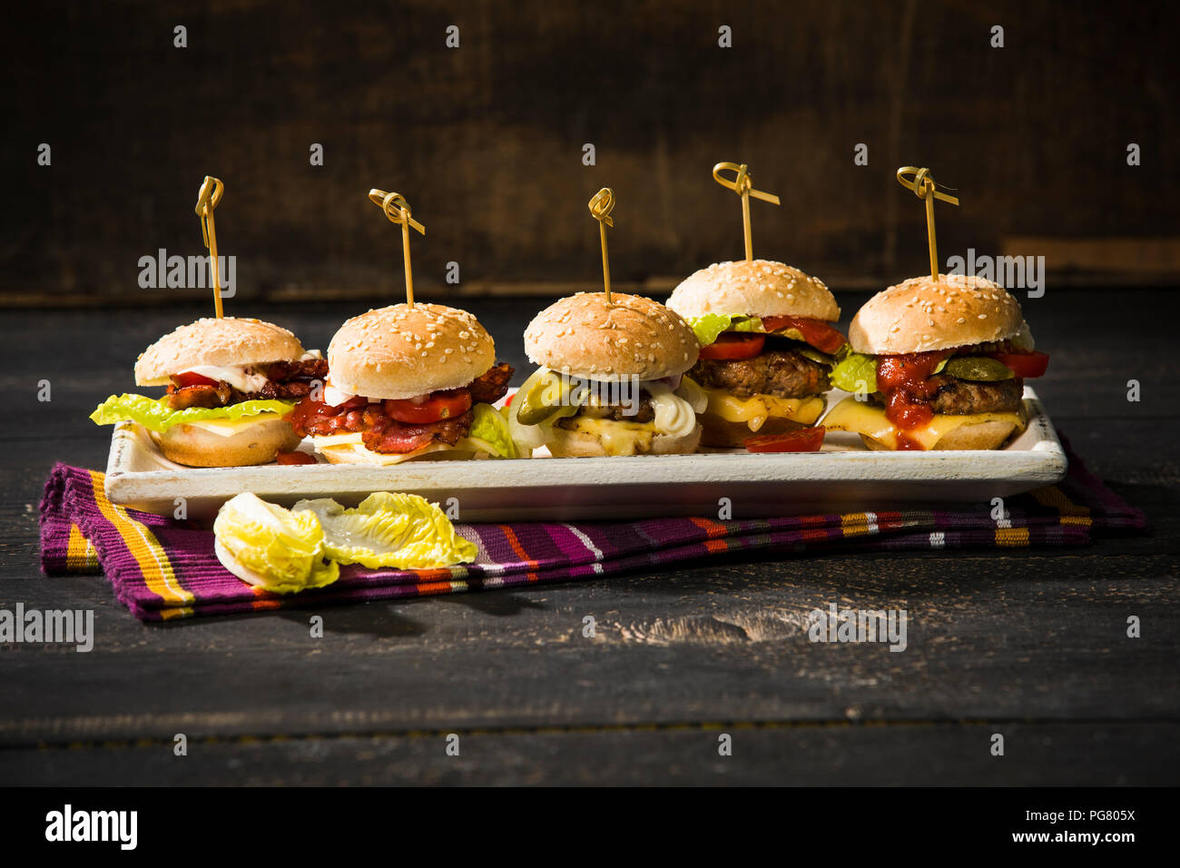Mini Burger Banque d'image et photos - Alamy