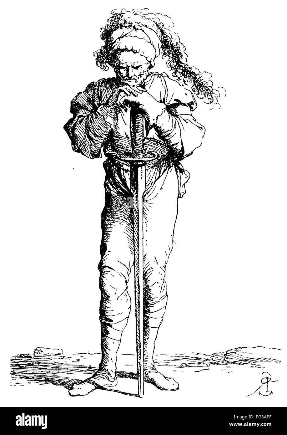 Le bourreau, d'après un dessin de Salvator Rosa, Salvator Rosa (1615 ...