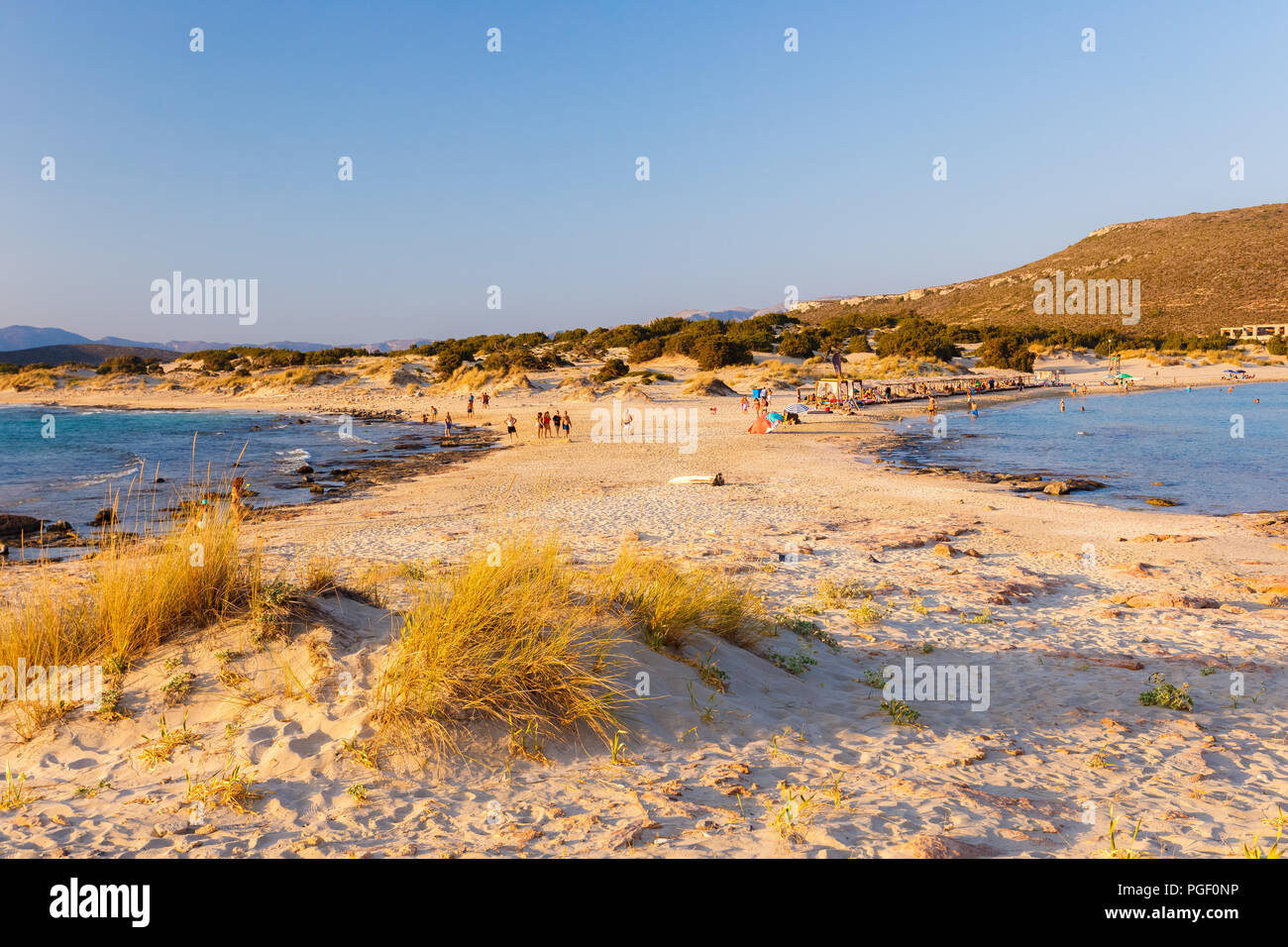 Plage de Simos Elafonisos île en Grèce. Elafonisos est une petite île grecque entre le ...