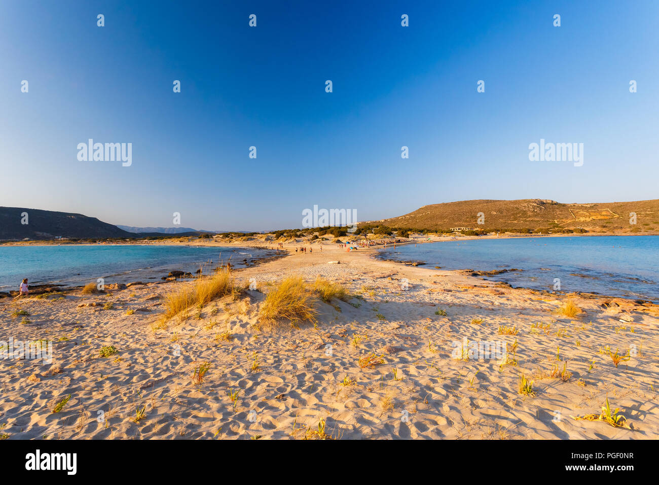 Plage de Simos Elafonisos île en Grèce. Elafonisos est une petite île grecque entre le ...